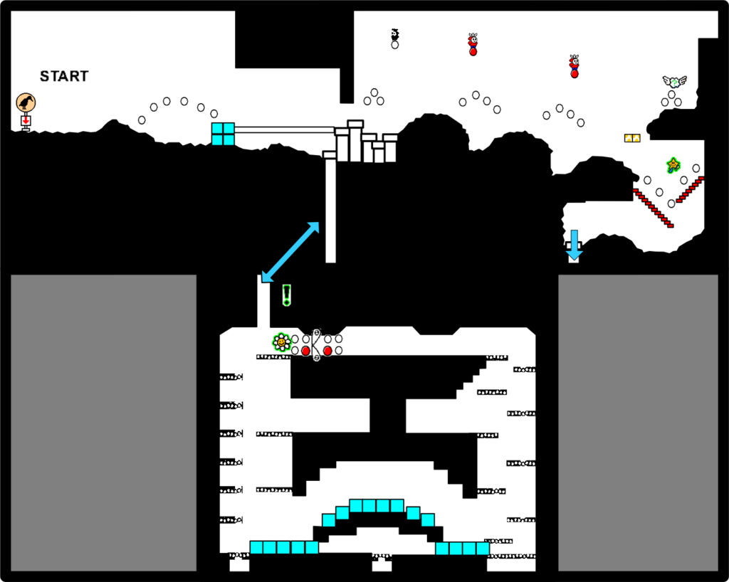 Yoshi's island DS MAP: World 4-5 Friend or Foe?- 地図付きステージガイド | Yasu's Game Guide